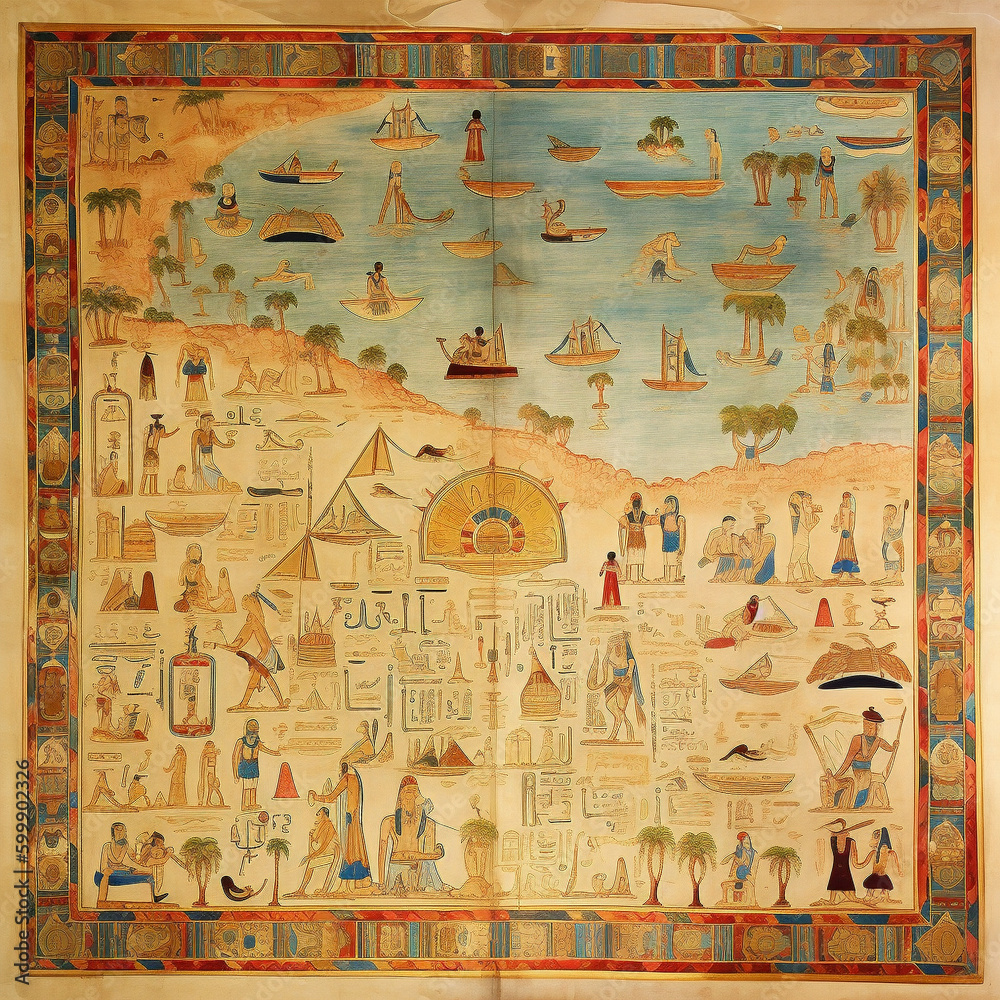 Reverse map, Egyptian literature, treasure map, ancient literature ...