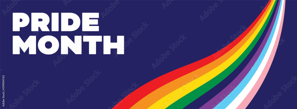 Pride Month Banner. LGBTQ+ Pride Month Web Banner Design Template with ...
