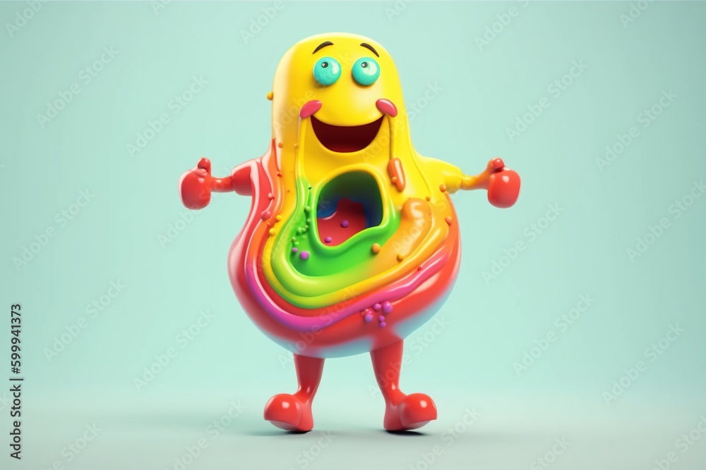 Stomach. Cute cartoon healthy human anatomy internal organ character ...