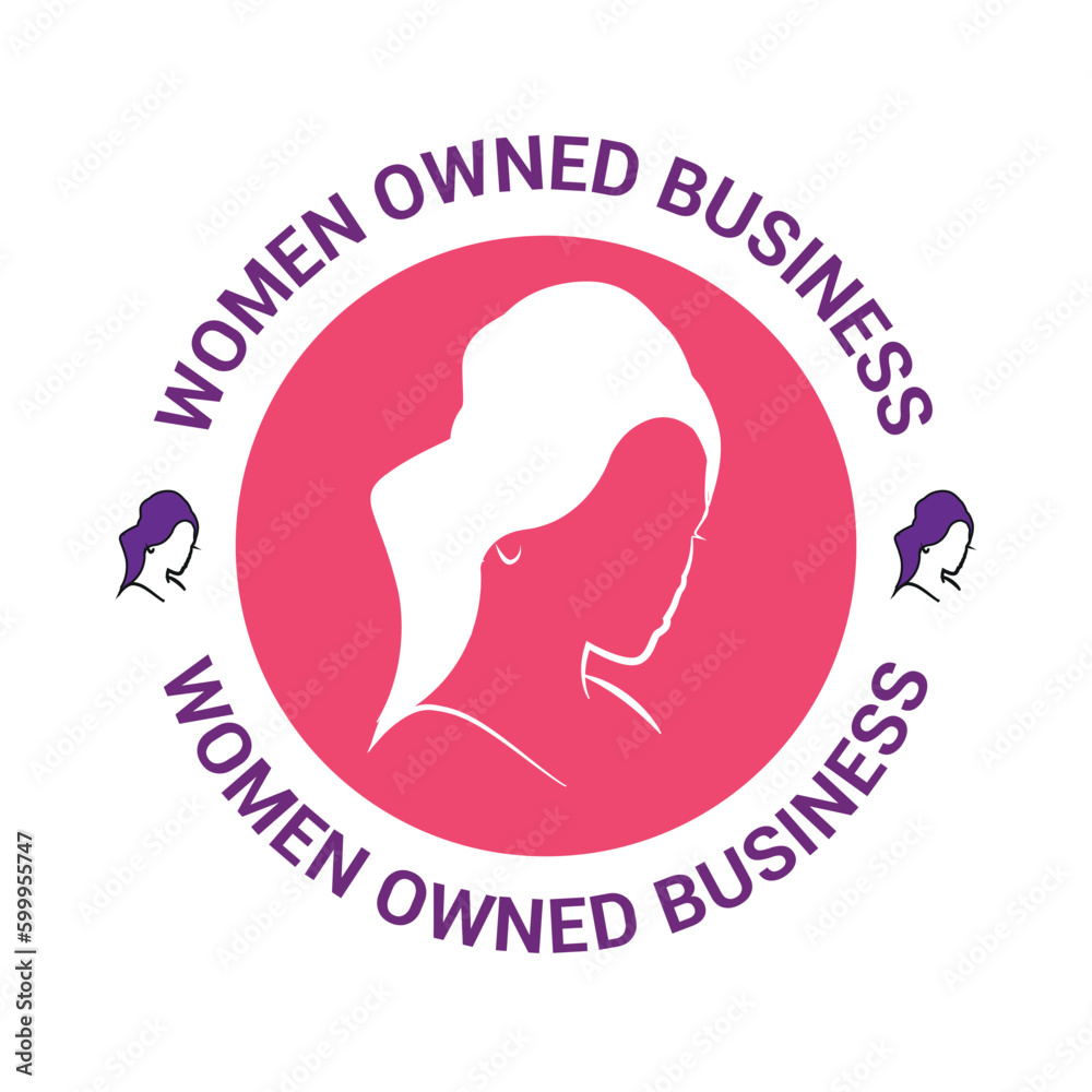 Women Owned Logo. Women Owned vector logo design. Women Owned business ...
