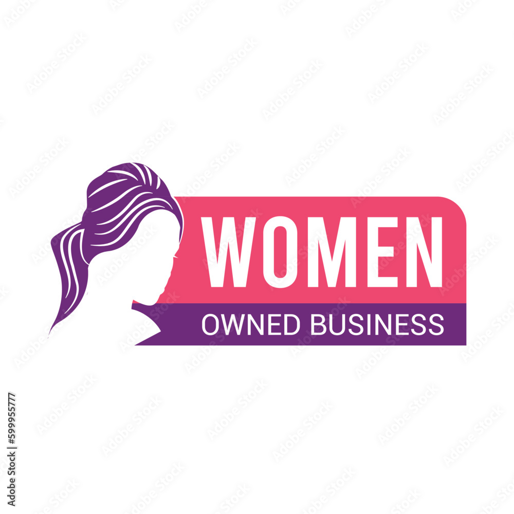 Women Owned Logo. Women Owned vector logo design. Women Owned business ...