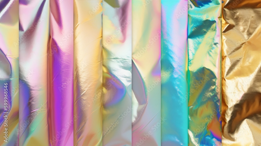 Iridescent foil texture pack Holographic background overlay Generative ...