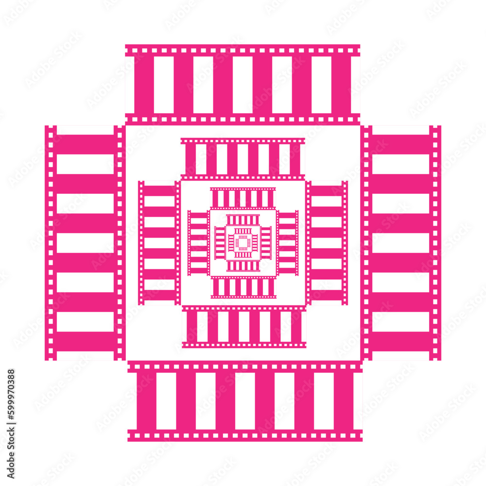 Cinema strip templates negative and strip media vector image. Film ...