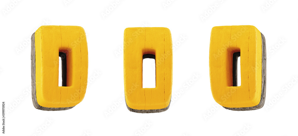 3d alphabet, 3d letter O with wood texture, letter for festa junina, 3d ...