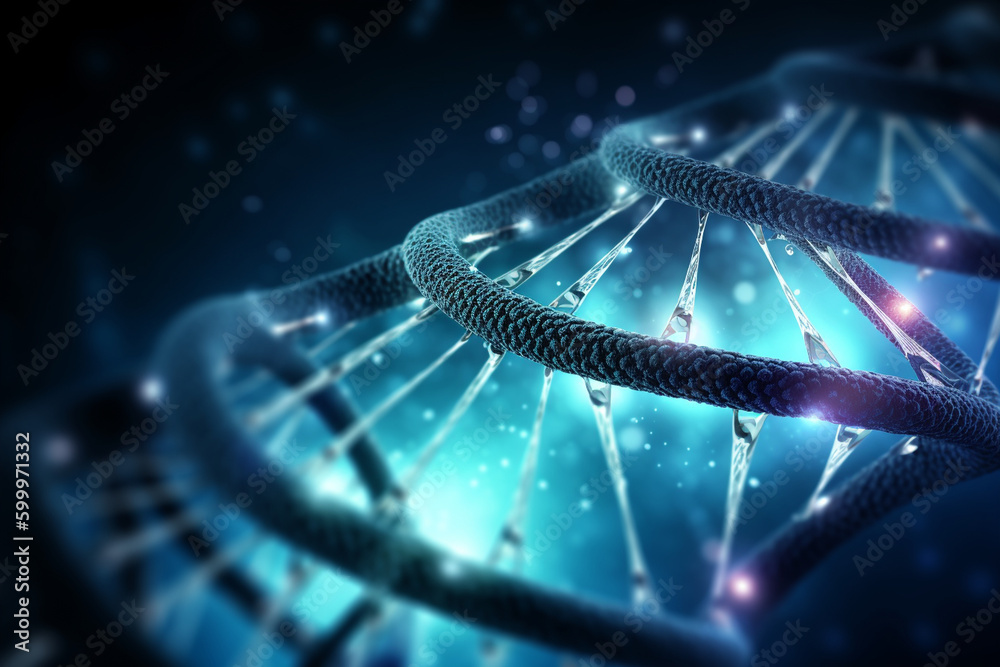 DNA nanotechnology applications. DNA, background Generative AI Stock ...