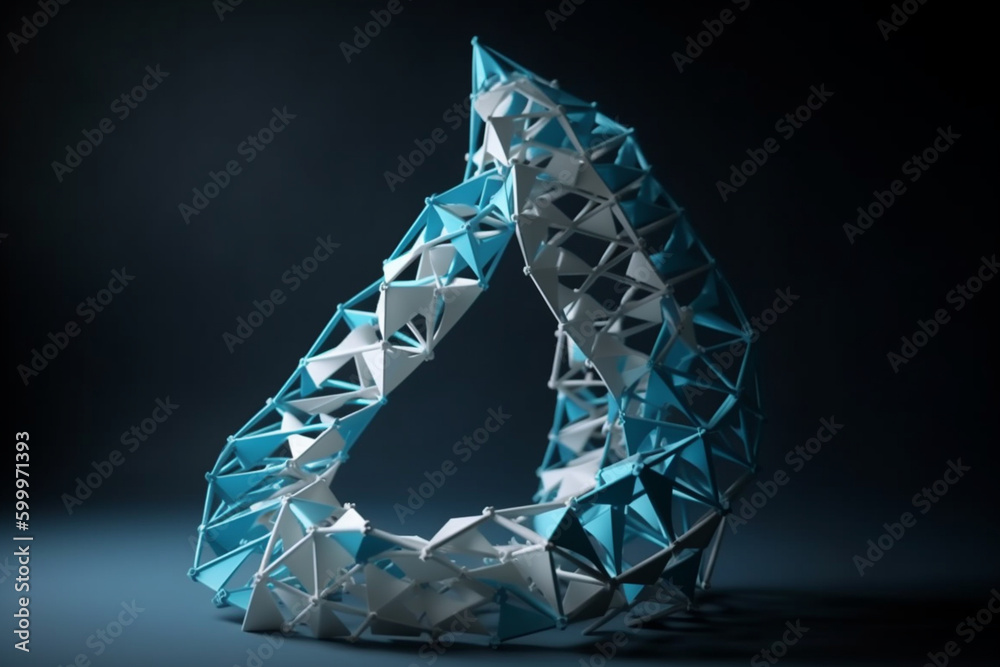 DNA origami structure. DNA, background Generative AI Stock Illustration ...