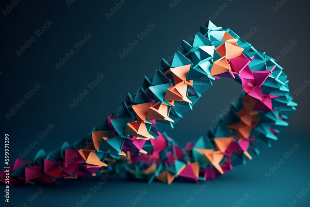 DNA origami structure. DNA, background Generative AI Stock Illustration ...