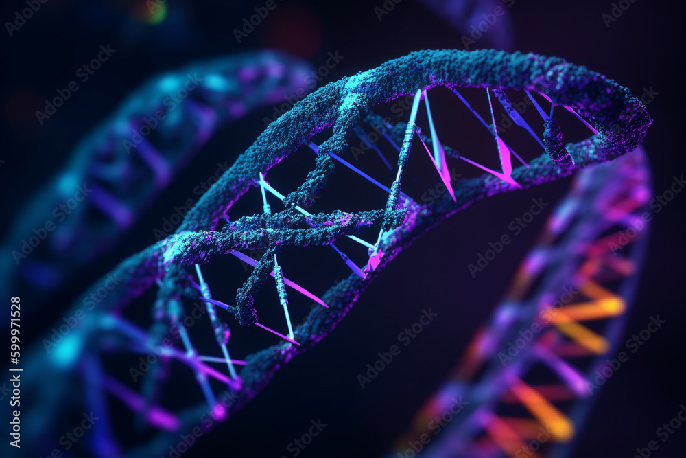 DNA editing and CRISPR-Cas9. DNA, background Generative AI Stock ...