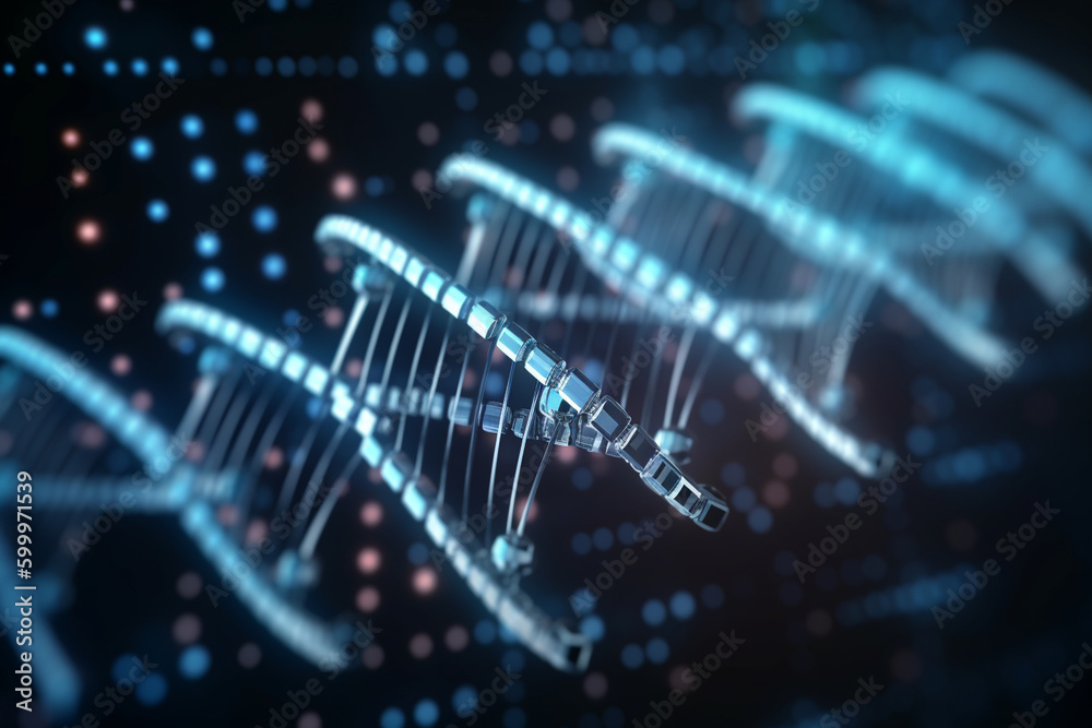 Dna Based Data Storage Technology Dna Background Generative Ai Stock Illustration Adobe Stock