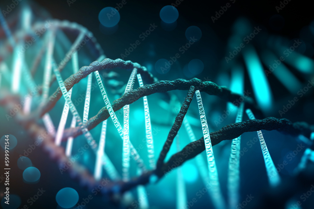 DNA and gene therapy. DNA, background Generative AI Stock Illustration ...