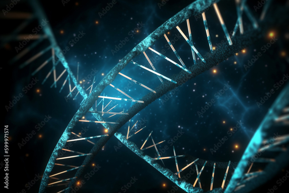 DNA structure and function. DNA, background Generative AI Stock ...