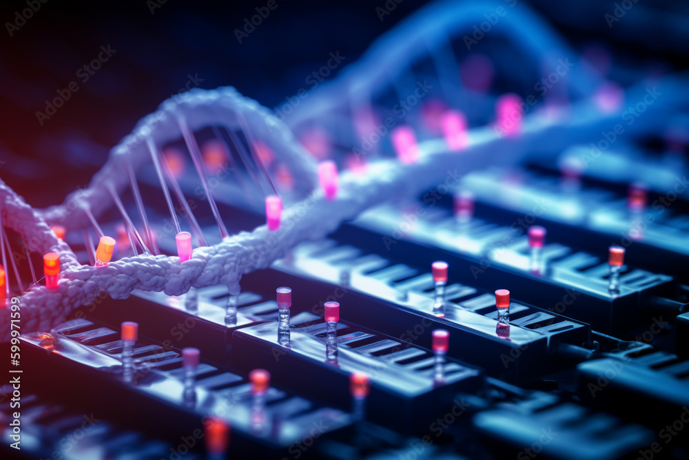 DNA microarray and gene expression analysis. DNA, background Generative ...