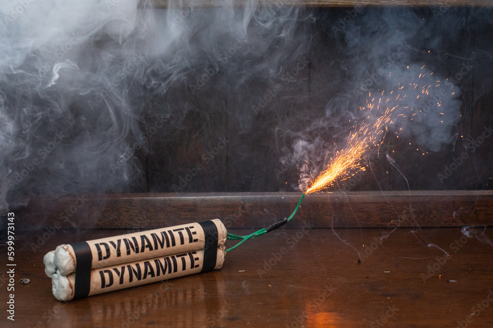 burning dynamite Stock Photo | Adobe Stock