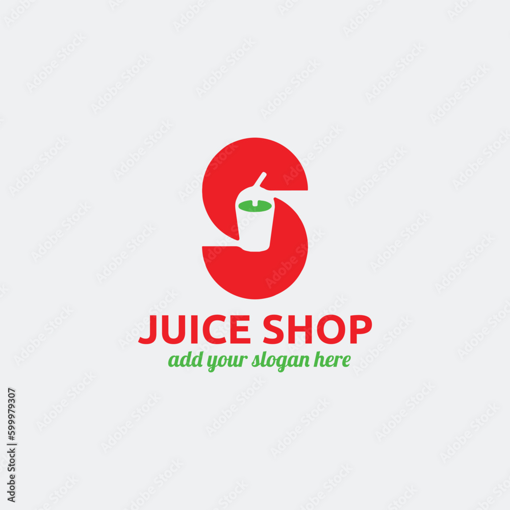 juice shop logo design vector Stock Vector | Adobe Stock