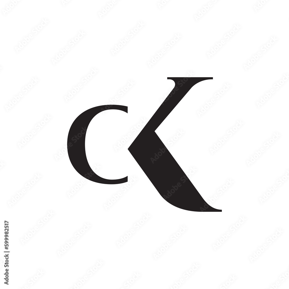 ck logo vector template adobe stock. ck logo vector template, CK or KC ...