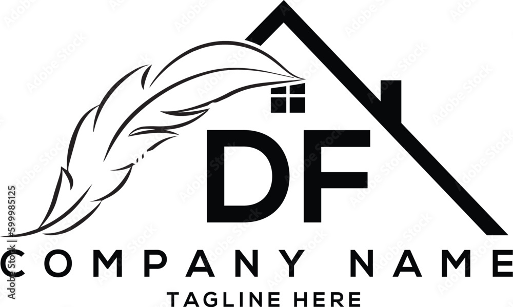 df real estate logo, estate logo, real estate, real estate house, real ...