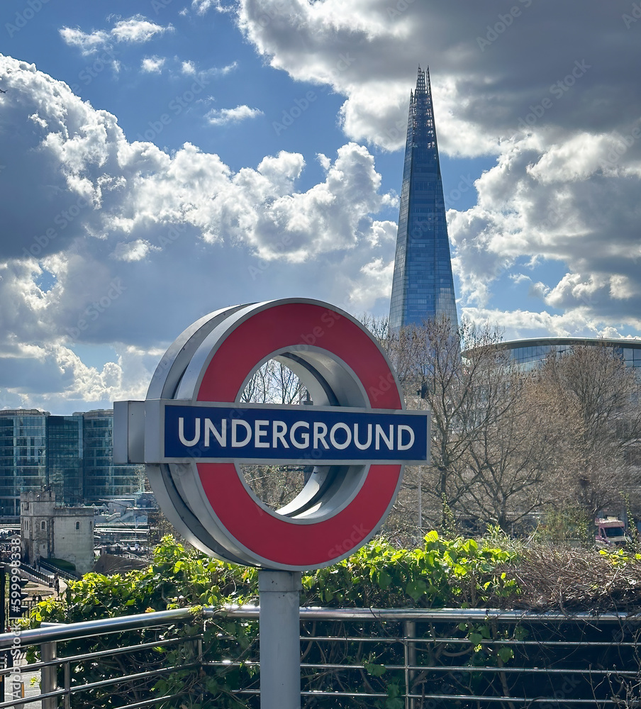 Underground station sign in London, England Stock Photo | Adobe Stock