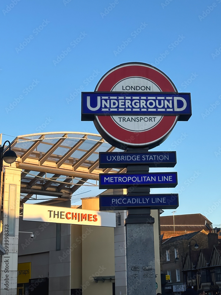 Uxbridge Underground Station entrance in London, England Stock Photo ...