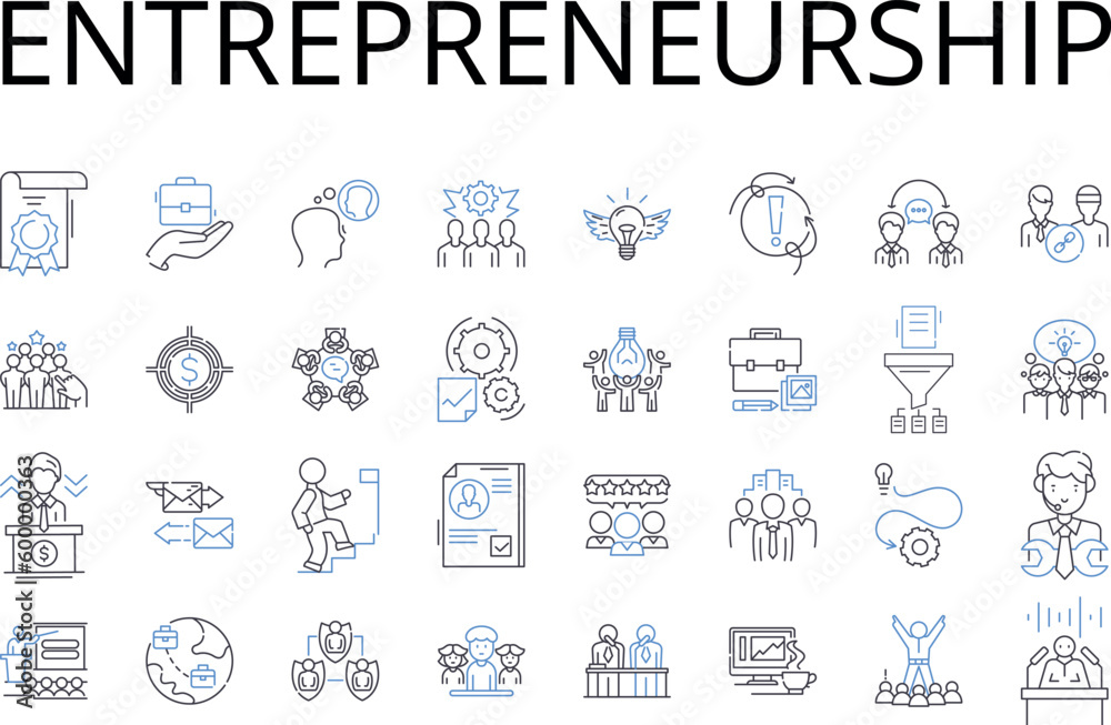 Entrepreneurship line icons collection. Creativity, Innovation ...