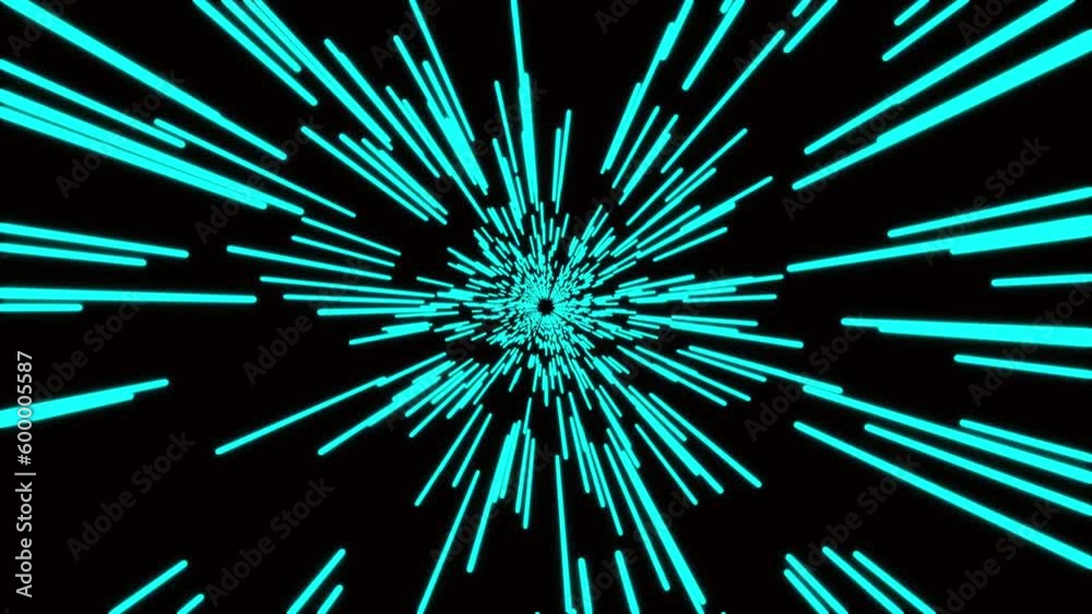 Glowing Lines 4K UHD 3840x2160 Loop 3d Animation. Flying in space with ...