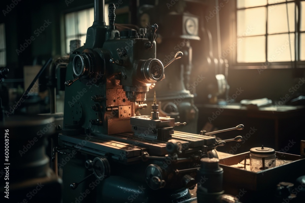 Industrial background in the welding shop. AI generated, human enhanced ...