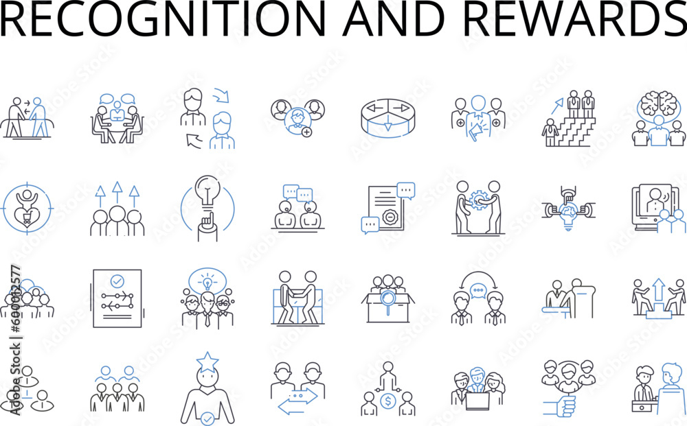 Recognition and rewards line icons collection. Appreciation ... Recognition and rewards line icons collection. Appreciation ...