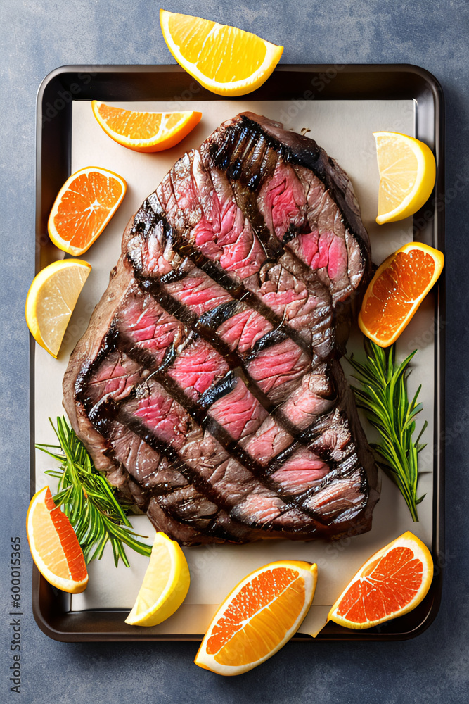 Grilling the perfect steak over an open flame. Charred and smoky aroma ...
