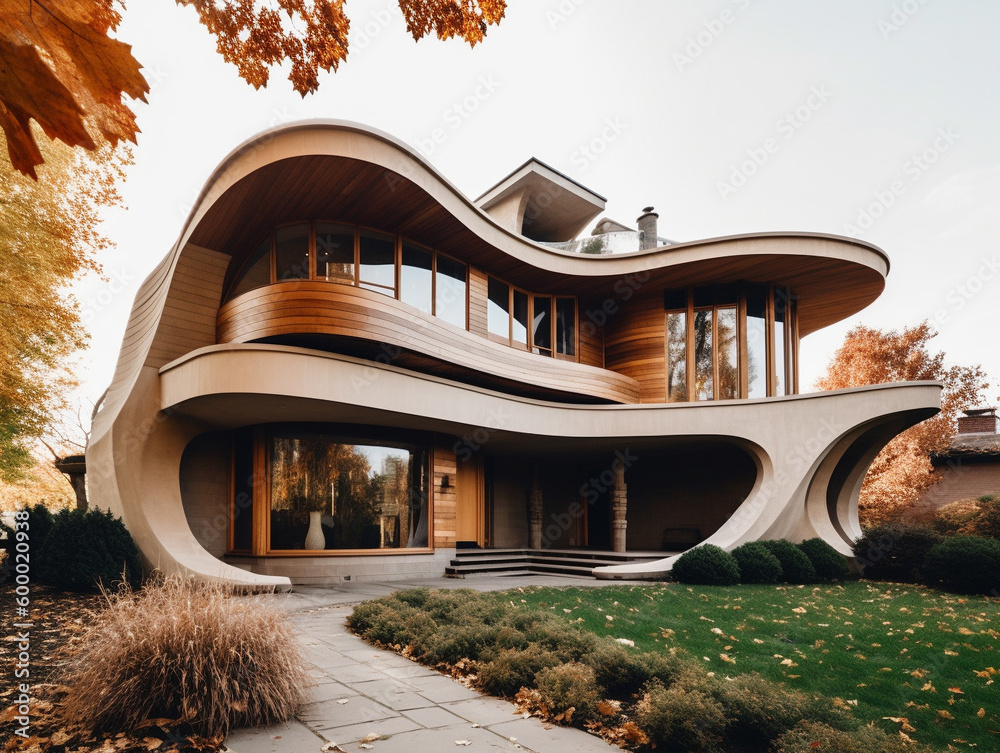 A Large Home with a Structural Expressionist Architecture Design ...