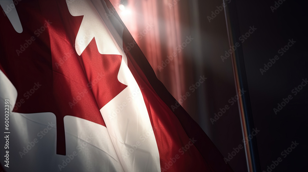 Independence canada day. Close up canada flag background. Generative AI ...