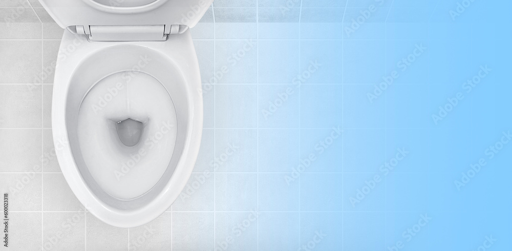 Top view of toilet bowl in the bathroom Stock Photo | Adobe Stock