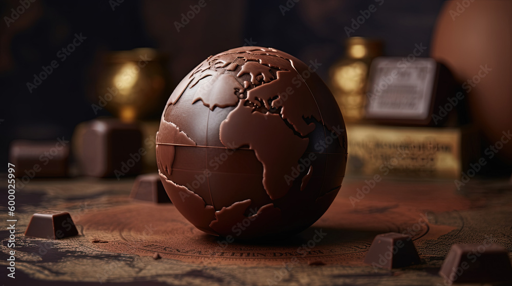 World chocolate day illustration. Generative AI. Stock Illustration ...