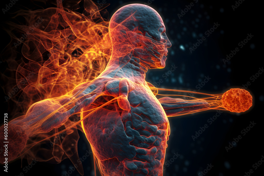 Concept of cancer cell attacking body cell. Oncology or Malignant ...