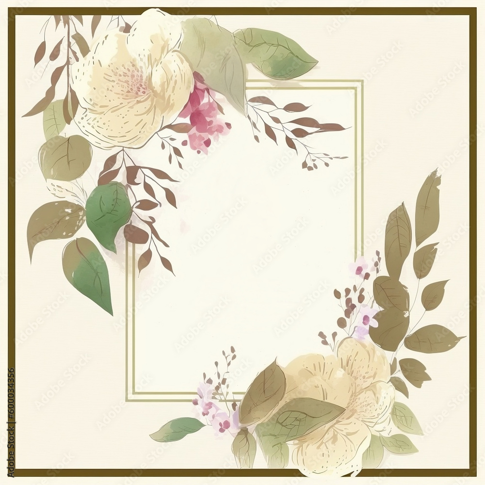 Based on the theme of "card designs with watercolor-style flowers and ...