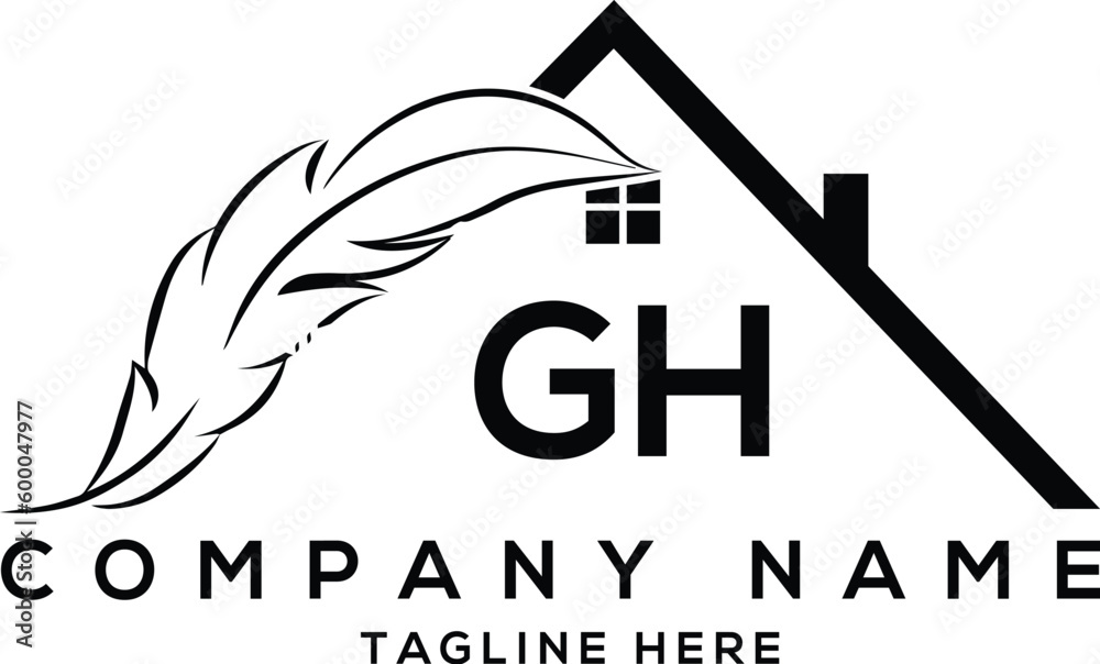 initial gh,vector,logo,letter,construction,home Stock Vector | Adobe Stock