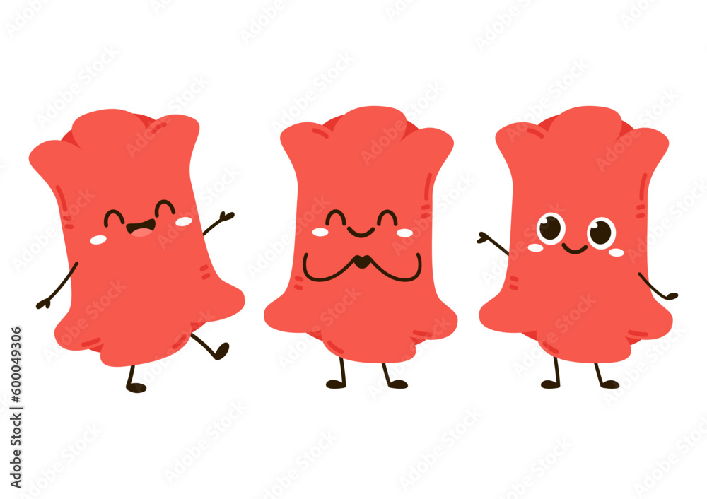 Vector cartoon Filipino street food red Hotdog on white background. Red ...