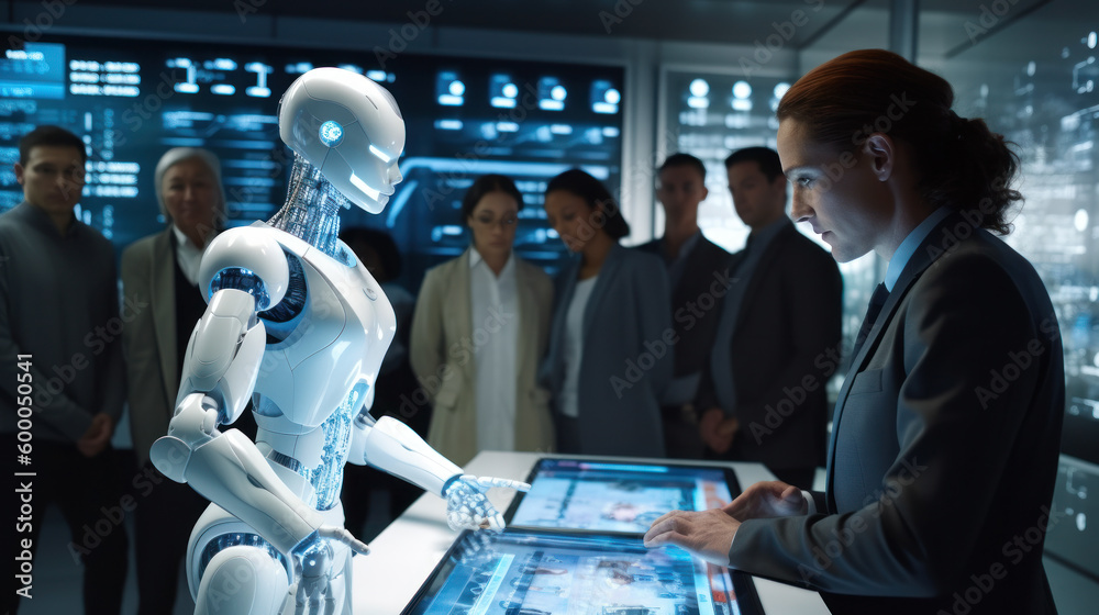 Human-AI Collaboration in the Workplace. Generative AI Stock ... Human-AI Collaboration in the Workplace. Generative AI Stock ...
