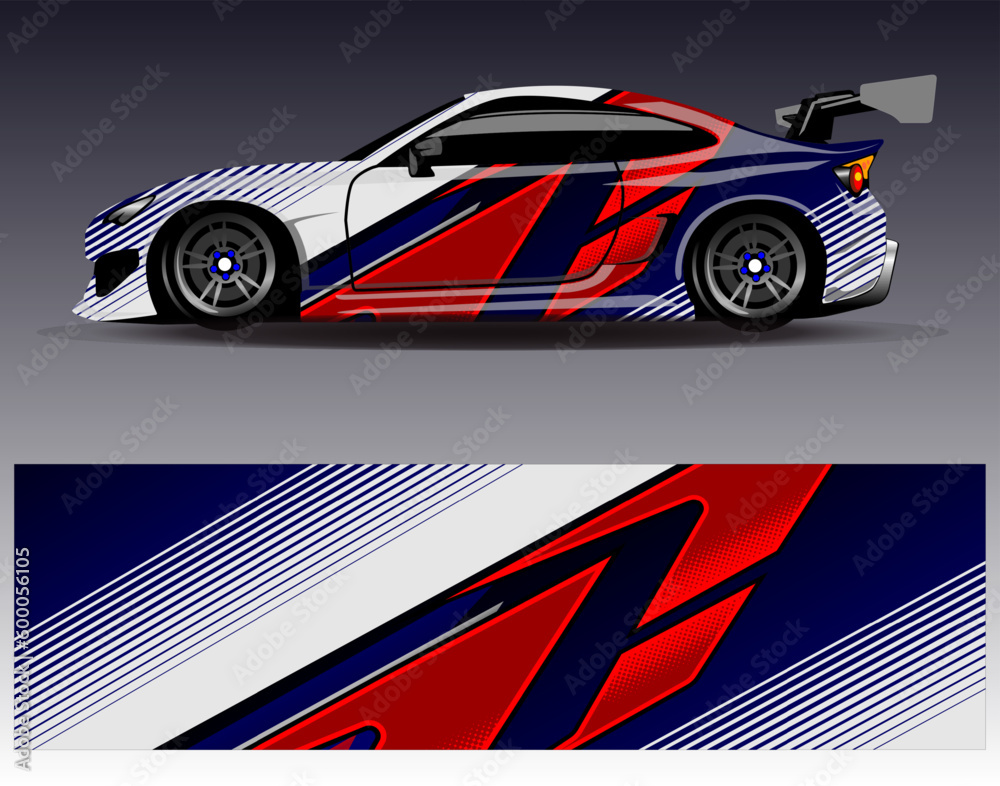 Car wrap design vector. Graphic abstract stripe racing background kit ...