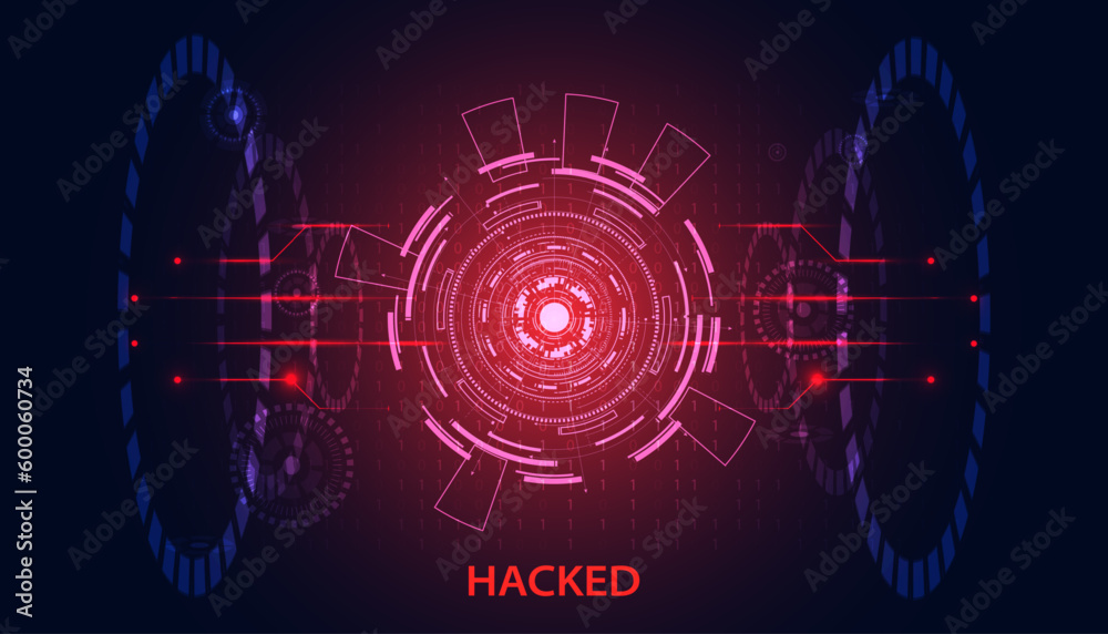 Abstract Risk Warning Symbol Danger Concept Background circle circuit Background Computer ...