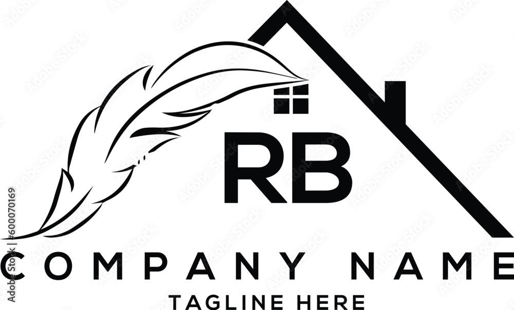 Letter rb real estate, realtor, property, construction, house, home ...