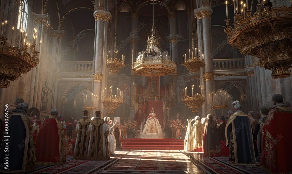 The king looked regal sitting on the ornate royal throne Creating using ...