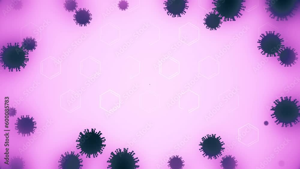 3D render of medical animated background with frame from corona varuses ...
