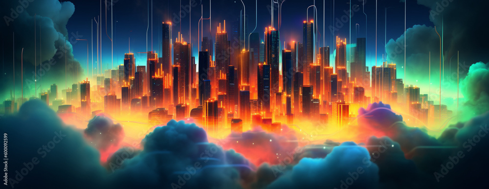 Hyperreal Concept Art: A Futuristic Representation of Cloud Computing ...