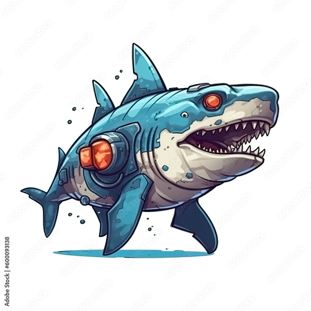 dibujo de tiburón Stock Illustration | Adobe Stock