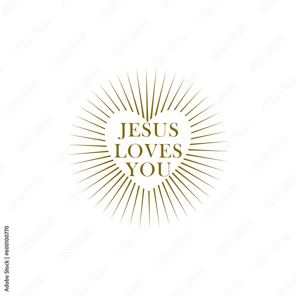 Jesus loves you with a heart image isolated on transparent background ...