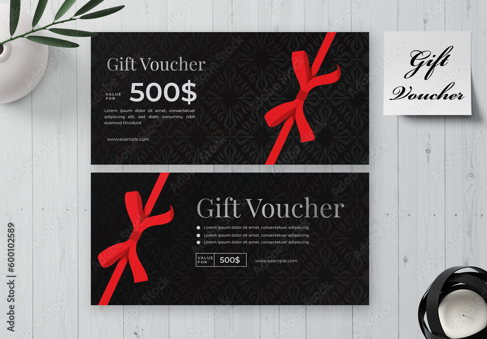 Gift Voucher Design Layout Stock Template | Adobe Stock