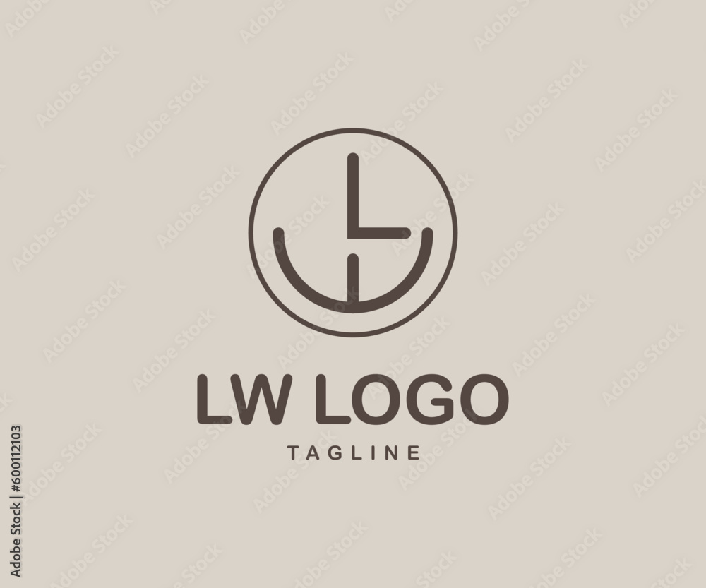 LW and WL Abstract Letters Logo Monogram. Abstract letter LW logo This ...