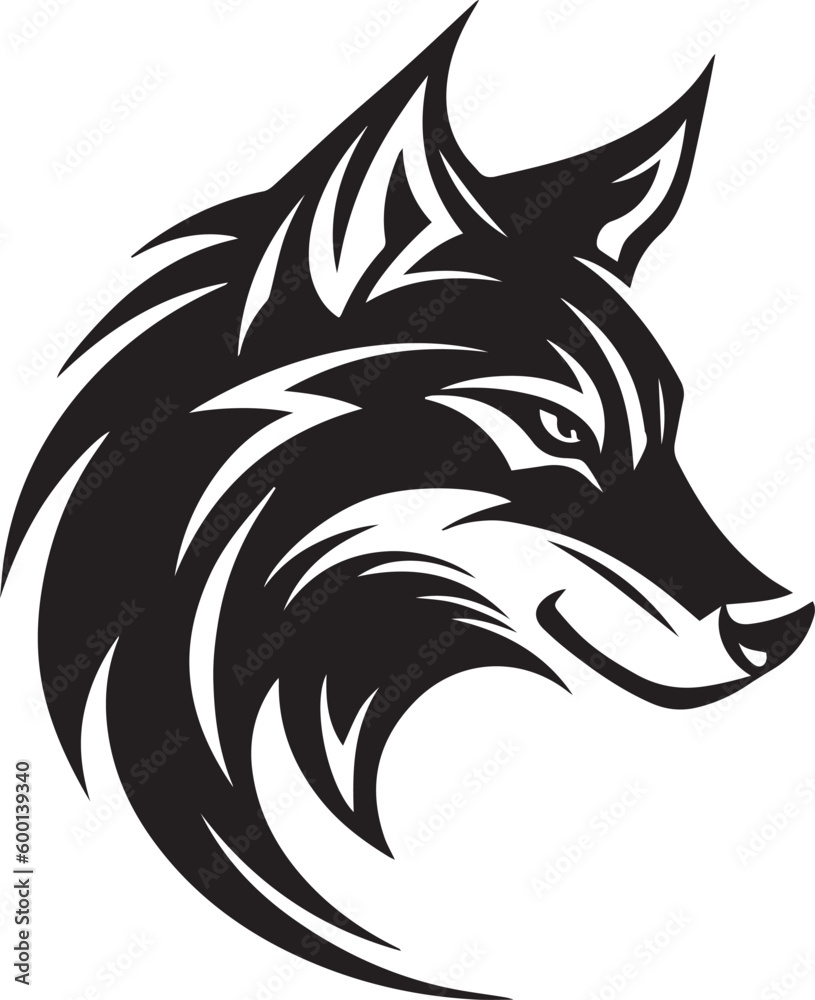 Wolf head logo icon, wolf face vector Illustration, on a isolated ...