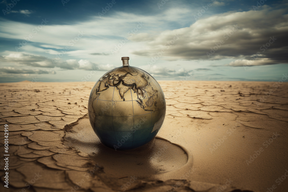 Water scarcity or limited drinking water global supply - conceptual ...