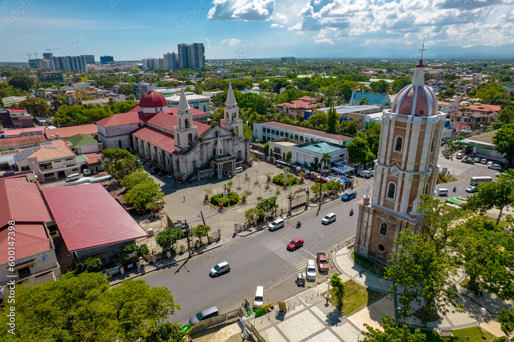 Iloilo City, Philippines - Aerial of Jaro Metropolitan Cathedral, and ...