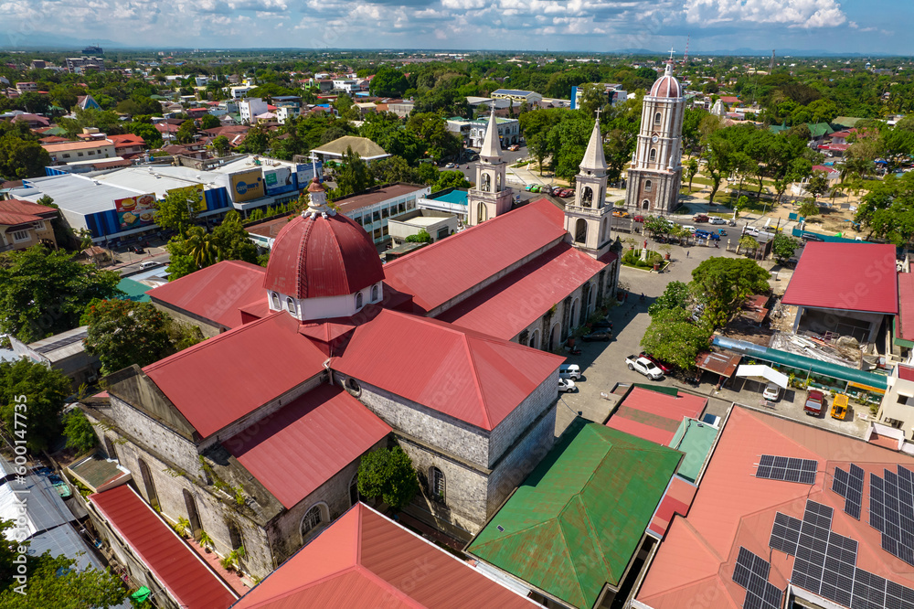 Iloilo City, Philippines - Aerial of Jaro Metropolitan Cathedral, and ...
